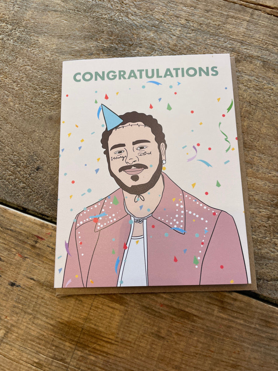Congratulations - Post Malone - Greeting Card – LEN: Democratic Purveyors